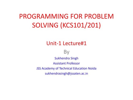 Introduction to computer programming | PPT Introduction to computer programming | PPT