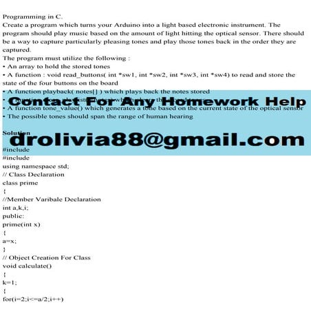 Programming in C.Create a program which turns your Arduino into a .pdf