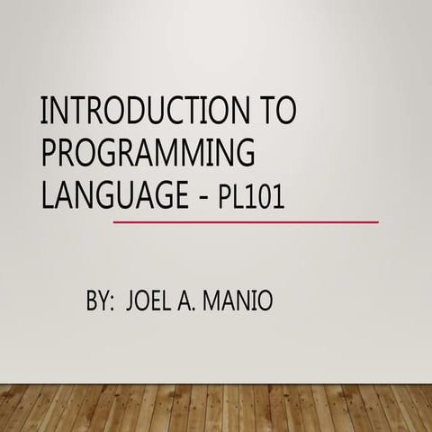 Programmingintroductionppt Programming Languages Computing