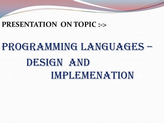 Principle of programming language -M.E-CSE | PPT Principle of programming language -M.E-CSE | PPT