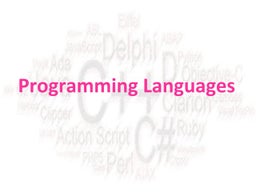 Lect 1. introduction to programming languages | PPT
