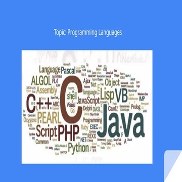 Programming Languages Programming Languages Programming Languages Programming Languages ...