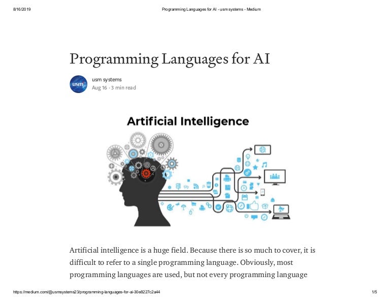 Programming languages for ai