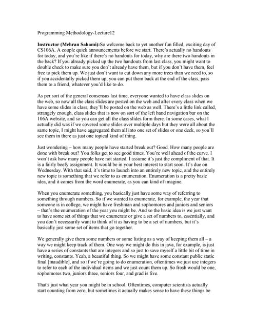 Programming methodology-1.1 | PDF