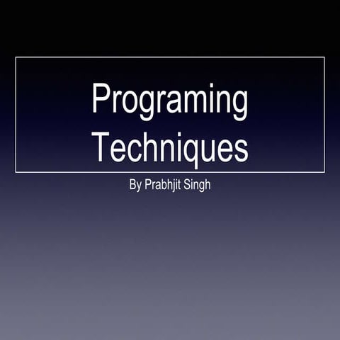 Introduction to basic programming