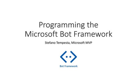 Azure Bot Framework | PPT