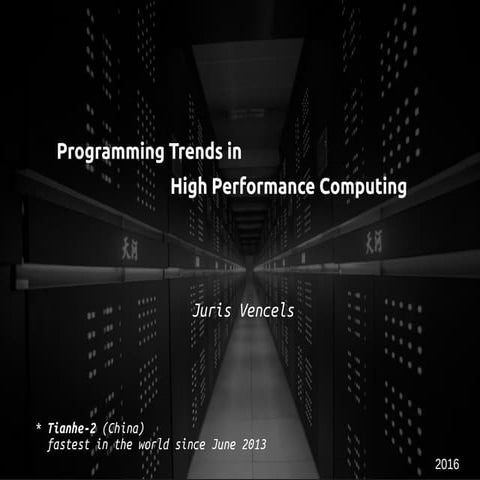 Programming Trends In High Performance Computing Ppt 