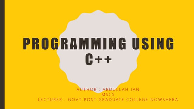 Programming Using C Tool Ppt 4839
