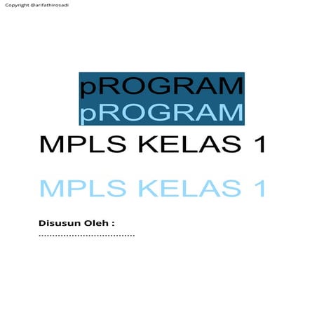 PROGRAM MPLS KELAS 1 untuk sd kelas 1.docx