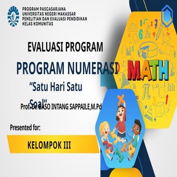 PROGRAM NUMERASI SHSS di Satuan Pendidikan | PPT