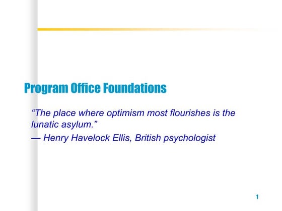 PMO Kick-Off Presentation | PPT