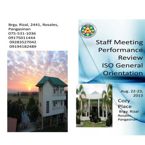 Program on Performance Review & ISO General Orientation | PDF | Human Resources | Business