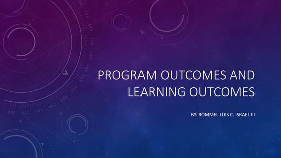 Assessing student learning outcomes | PPT