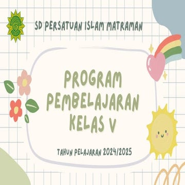 Program Pembelajaran Kelas V SD PERSIS.. | PPT