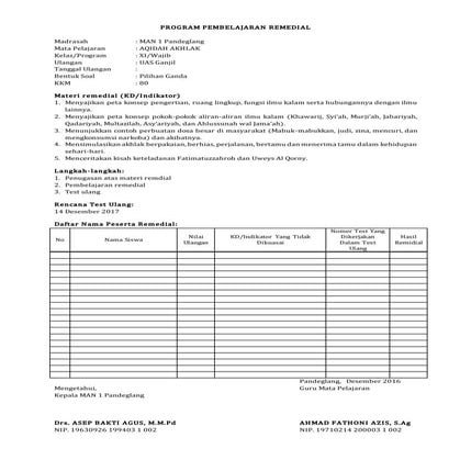 Program pembelajaran remedial | PDF