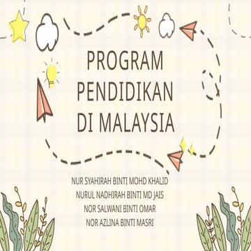 program pendidikan di malaysiaa serataan | PPTX