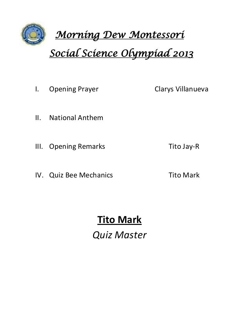 Program Quiz Bee program-quiz-bee