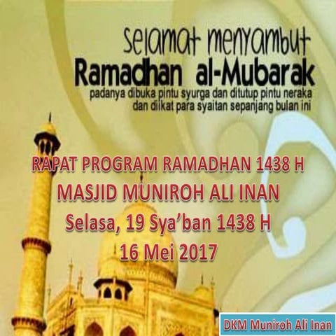 Program Ramadhan 1438 H | PPTX
