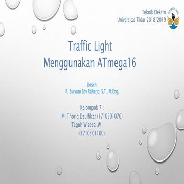 Program running led menggunakan mikrokontorler atmega16 | PPTX | Technology & Computing