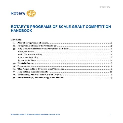 Programs of Scale Handout | PDF