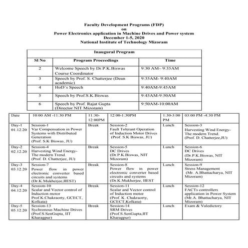 Program schedule 0112 0512 | PDF