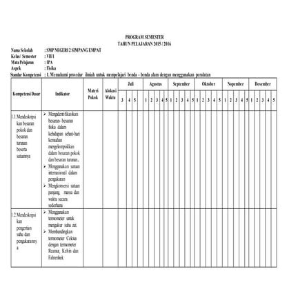 Program semester | DOCX