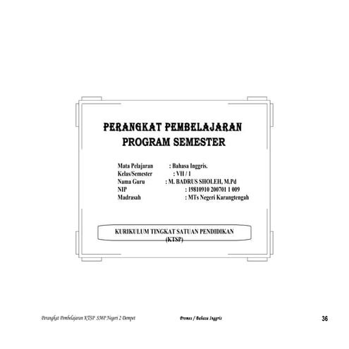 Program semester | PPT