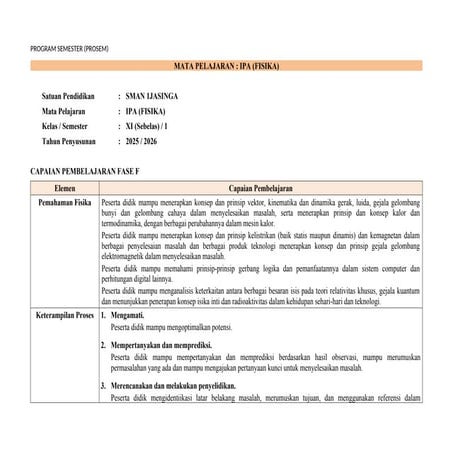 Program Semester - Fisika 11.docx BARUUU | DOCX
