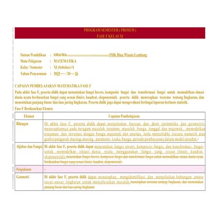 Program Semester tahun - Matematika 11.docx