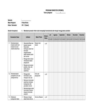 Program semester 1 | PDF