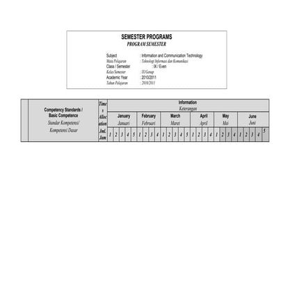 Program semester bilingual | PPT