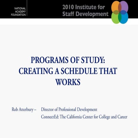 Programs of study creating a schedule that works (short) | PPTX ...