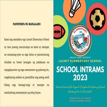 PROGRAMME FLOW IN SPORTS_SCHOOL INTRAMURALS | PPTX