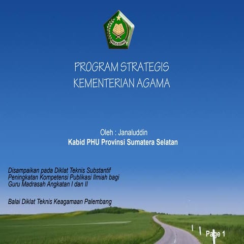 Program strategis kementerian agama | PPT