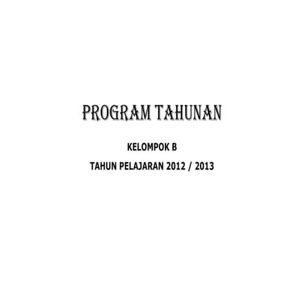 Program tahunan | DOCX