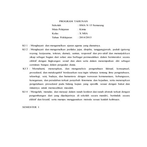 Program tahunan | DOCX