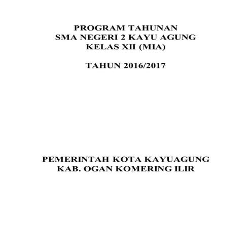 Program tahunan | PDF