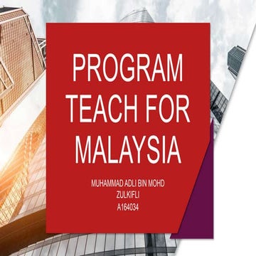Program teach for malaysia | PPTX