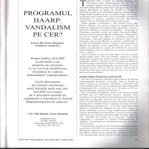 Programul HAARP - vandalism pe cer | PDF