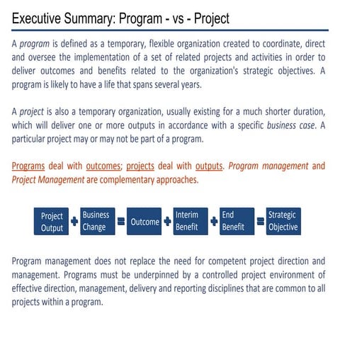 Program Vs Project Clp 2011 10 | PPT