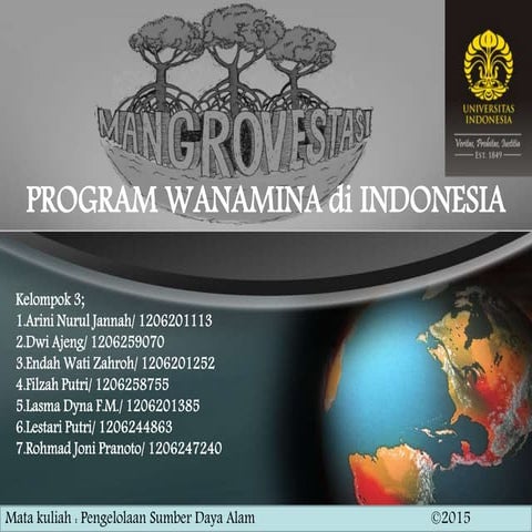 Program wanamina indonesia | PDF