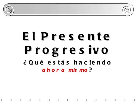 Hojas De Trabajo De Verbos Progresivos