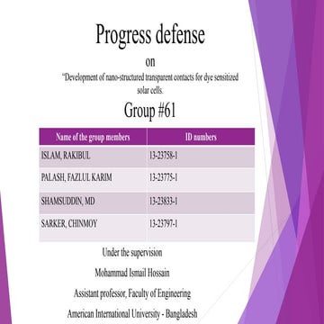 Dye Sensitized Solar cell (DSSC) | PPTX