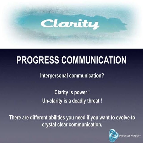 ProgressAcademy Communication Training/Coaching | PPTX
