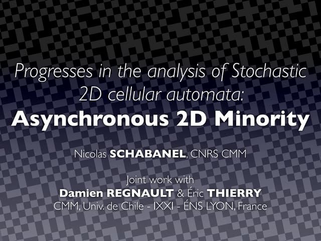 Progresses In The Analysis Of Stochastic 2d Cellular Automata 4016