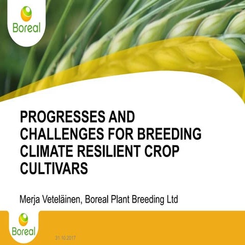Progresses and challenges for breeding climate resilient crop cultivars ...