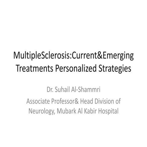 Progress in Multiple Sclerosis Research | PPT