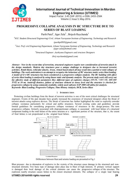 “A REVIEW STUDY ON STEEL STRUCTURE SUBJECTED TO BLAST LOADING” | PDF ...