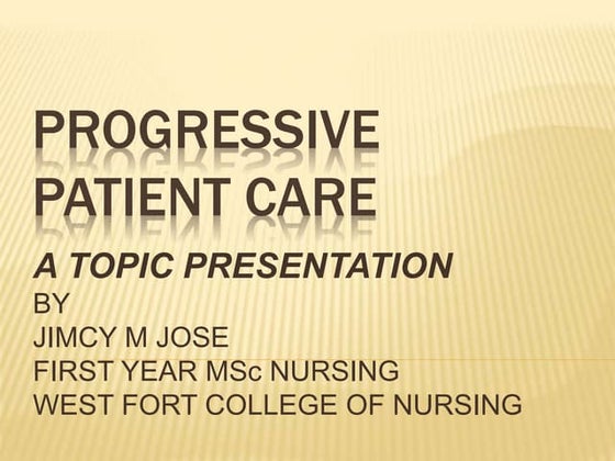 Progressive Patient Care | PPTX