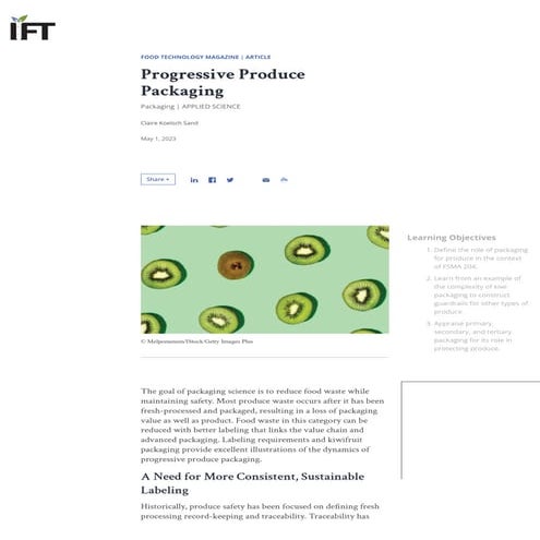 Progressive Produce Packaging - IFT.org.pdf | Business | Business and Finance